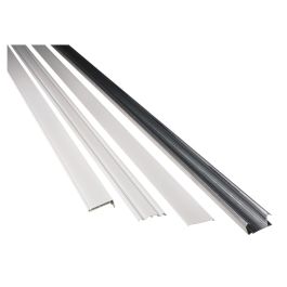 Kit de riel para puerta corrediza pvc/metal contemporary 6.5 cm ...